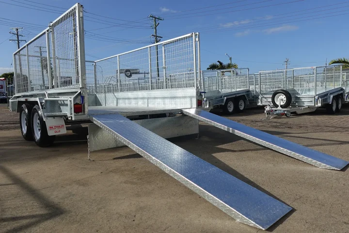 12x6 Tandem Axle Galvanised 3ft Cage & Ramps Trailer for Sale