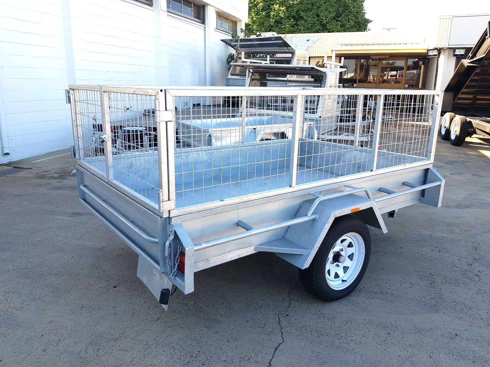 8x5 Single Axle Galvanised Cage Trailer for Sale in Townsville