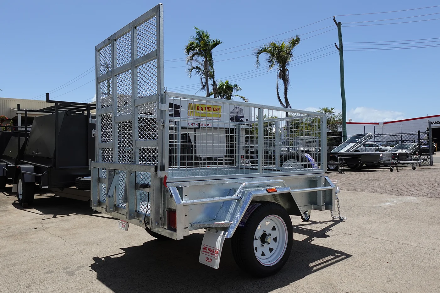 6x4 Galvanised 2ft Cage Trailer with Drop Ramp for Sale Townsville
