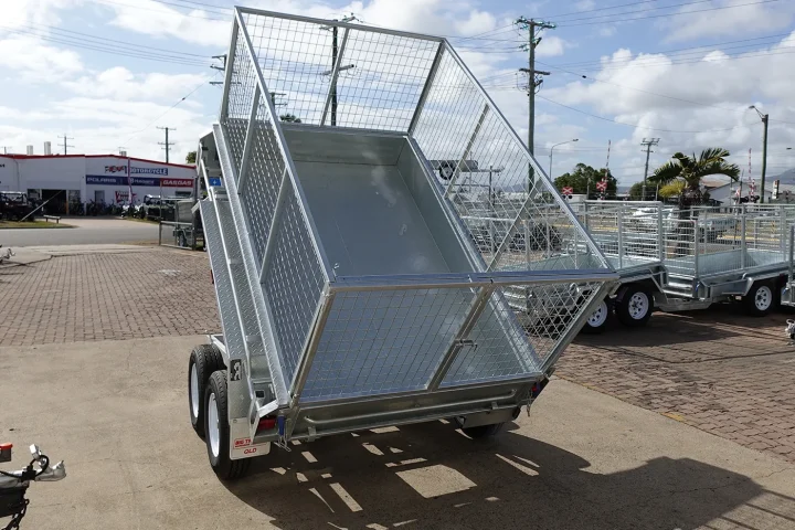 Best Deal 10x5 Galvanised Hydraulic Tipper 3ft Cage Trailer Sale