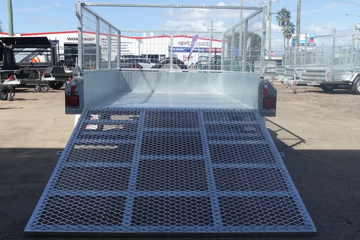 7x5 Single Axle Galvanised Trailer | 2ft Cage | 5ft Drop Ramp & Tilt