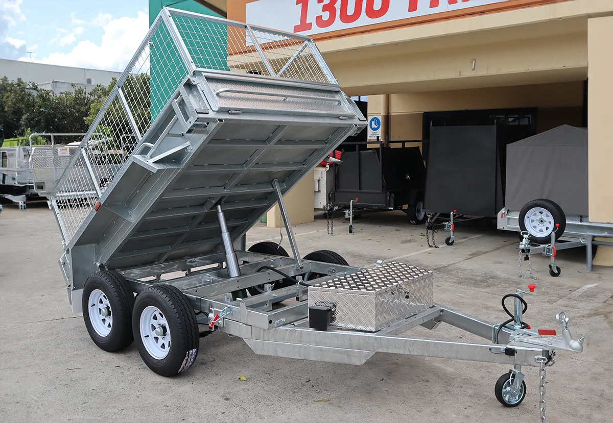 Best Deal 8x5 Galvanised Hydraulic Tipper 2ft Cage Trailer for Sale